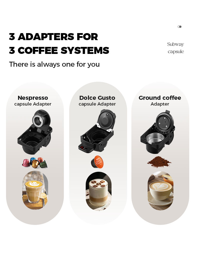 Cafelffe Multiple Capsule Coffee Machine 19bar Espresso Coffee Maker ...