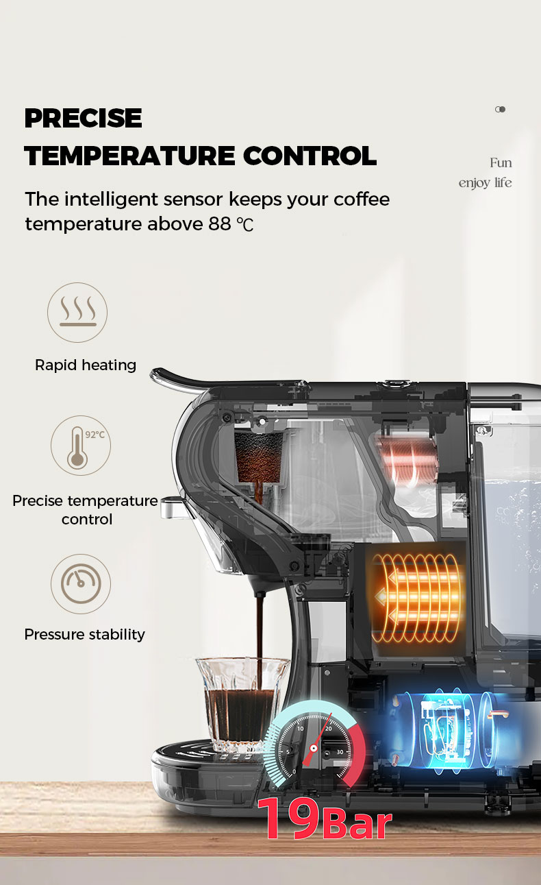 Cafelffe Multiple Capsule Coffee Machine 19bar Espresso Coffee Maker ...