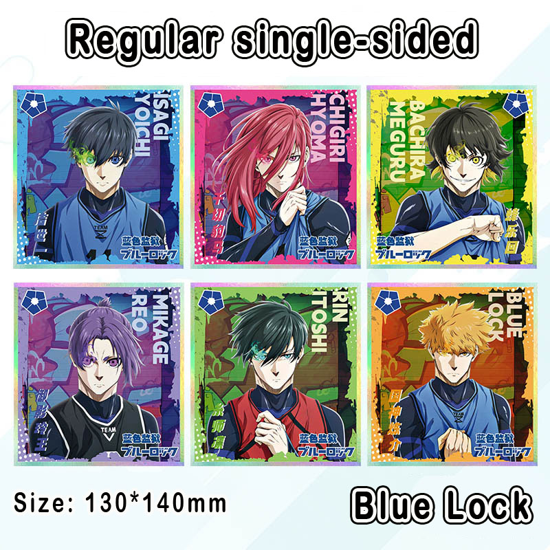 8PCS Blue Lock thick square card Nagi Seishiro rare Flash kad Anime fan ...
