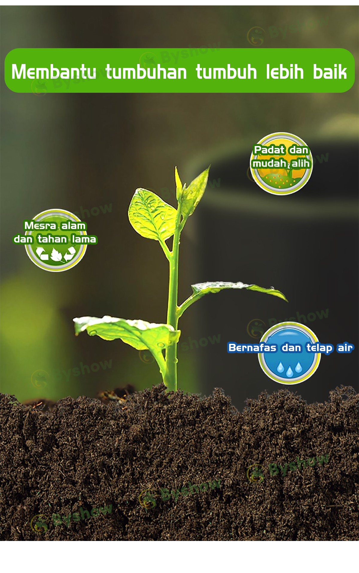 【Byshow】Flower Planter Bags Grow Pots Rectangle Growing Pot planter box ...