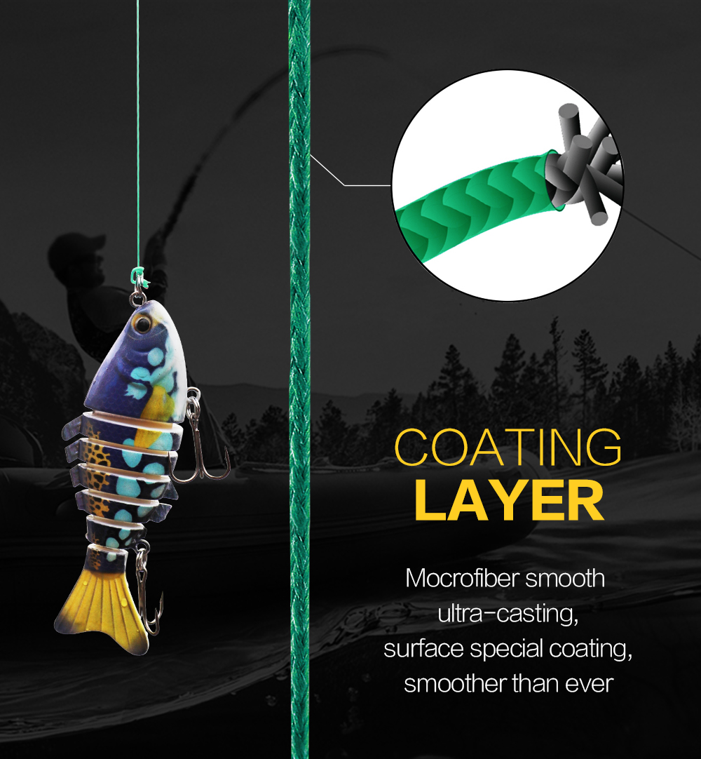 Siechi Braided Fishing Line 300m 500m 1,000m 8 Braided PE Line Wear ...