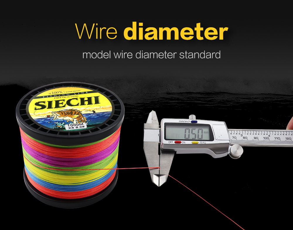 Siechi Braided Fishing Line 300m 500m 1,000m 8 Braided PE Line Wear ...
