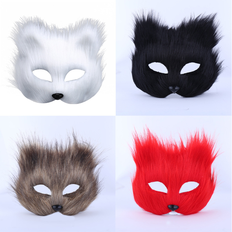 Long-haired Fox Mask Halloween party costumes costumes | Shopee Malaysia