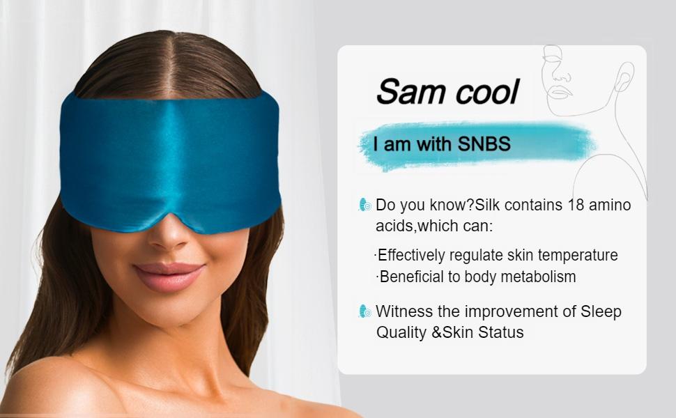 100% natural silk eye mask for men and women soft pressure-free cooling ...