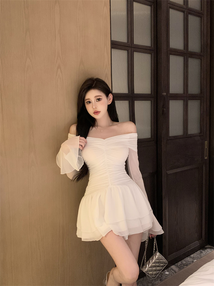 French Party Party Party Sexy Apricot Chiffon Tube Top Dress Women's ...