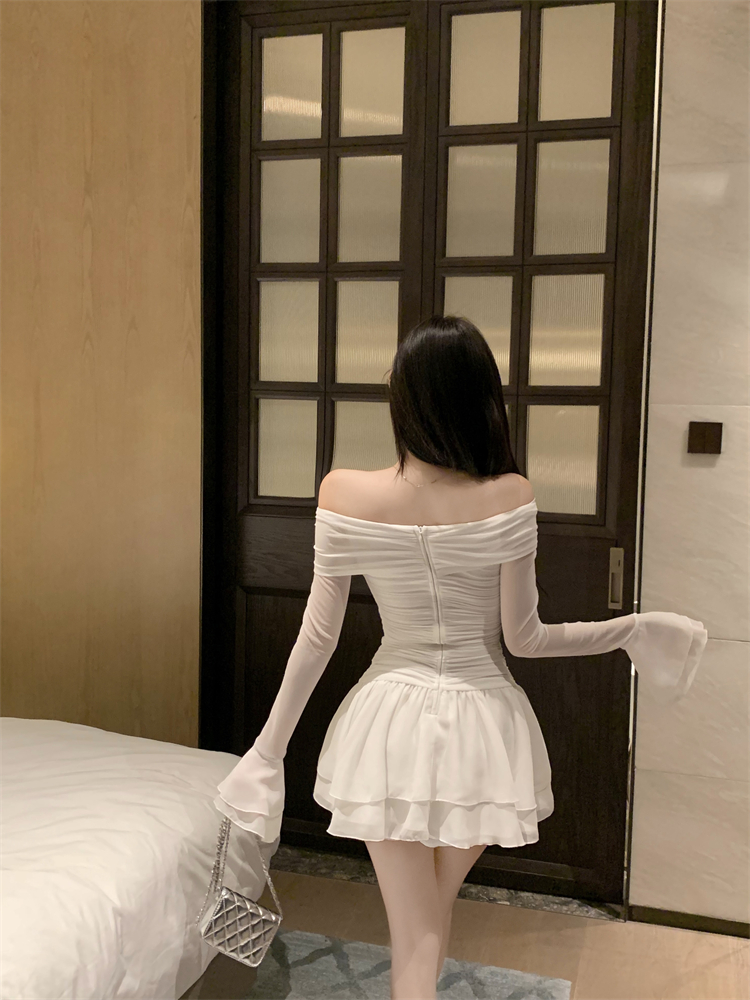 French Party Party Party Sexy Apricot Chiffon Tube Top Dress Women's ...