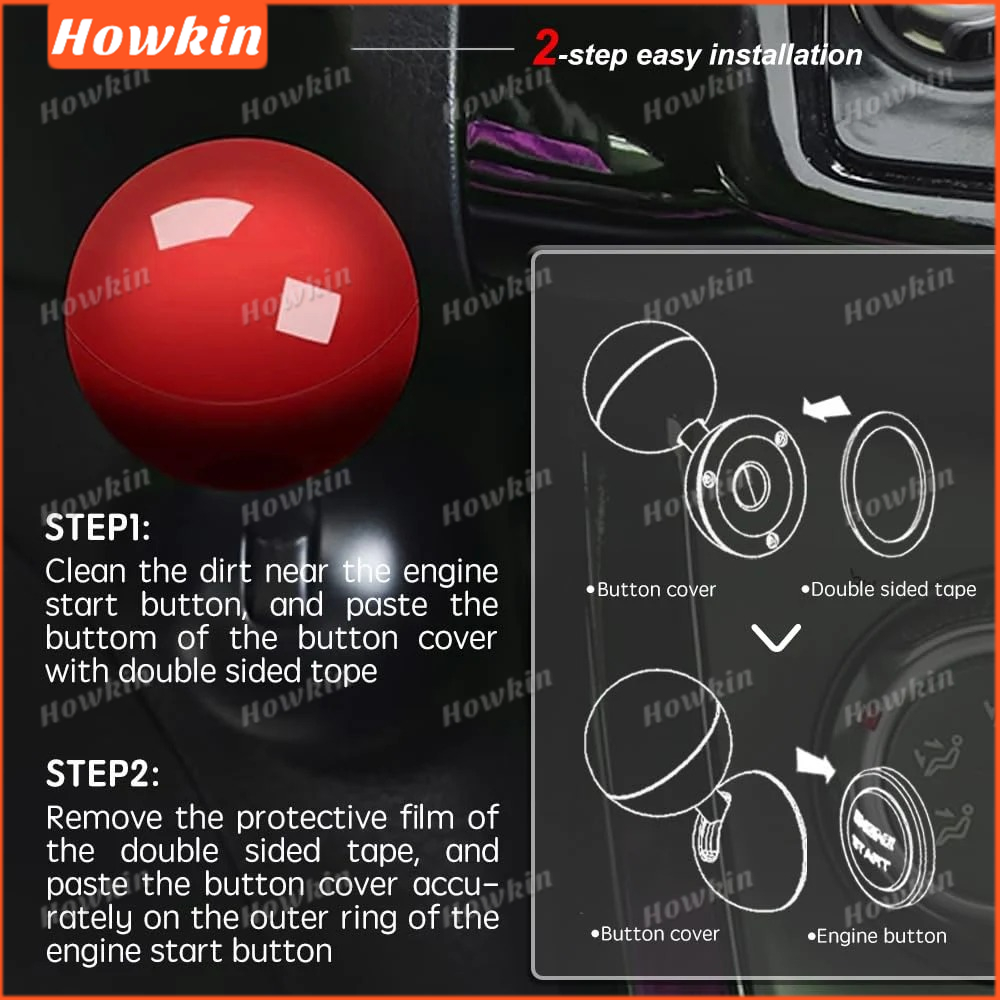 1PC Car one click start button joystick Car engine start stop button ...