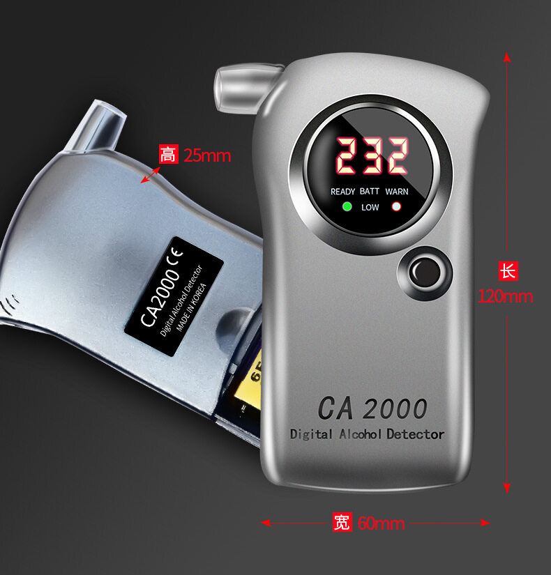 CA2000 Digital Alcohol Meter Wine Alcohol Content Meter BLOW-Through ...