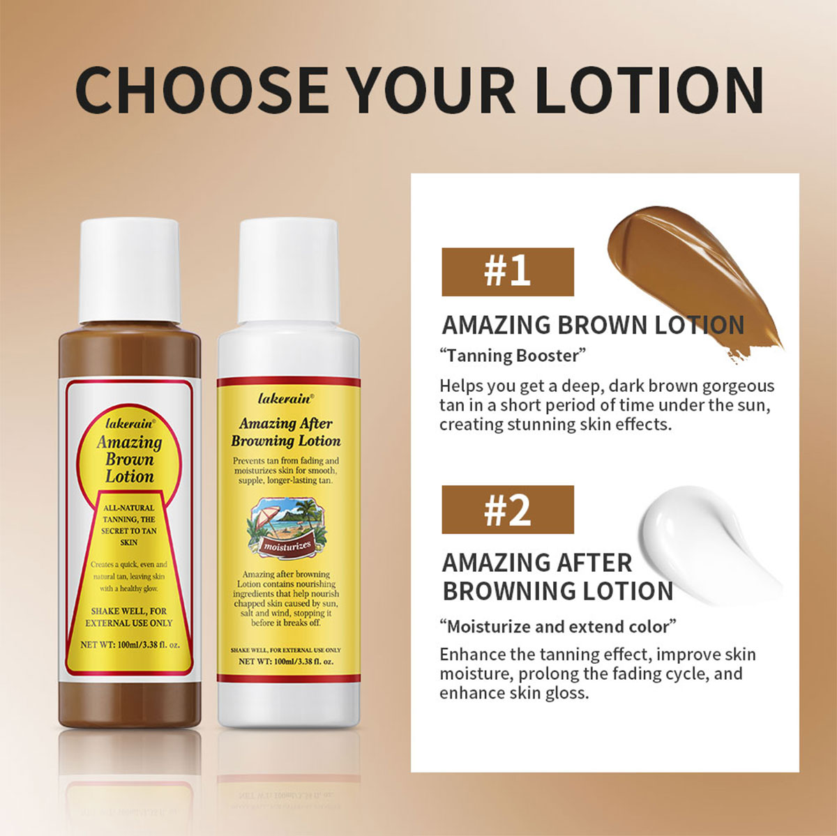 Lakerain Amazing Before And After Brown Lotion (2 Pack) | Shopee Malaysia