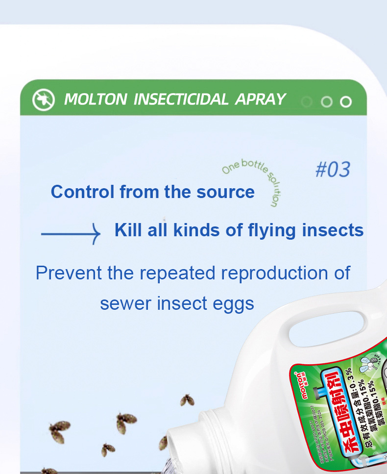 1 bottle kills 10000 insects Sewer pesticides 500ML kitchen drain pipe ...