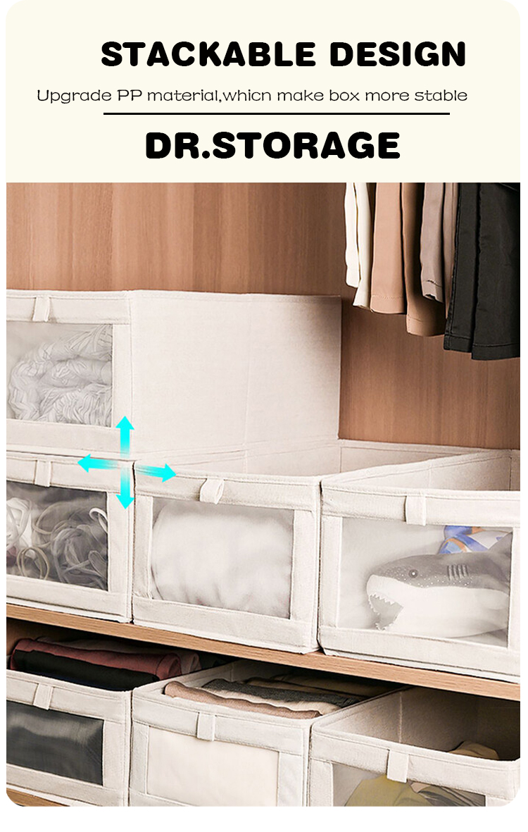 DR.STORAGE Foldable Clothes Storage Box Clothes Organizer Kotak Baju ...