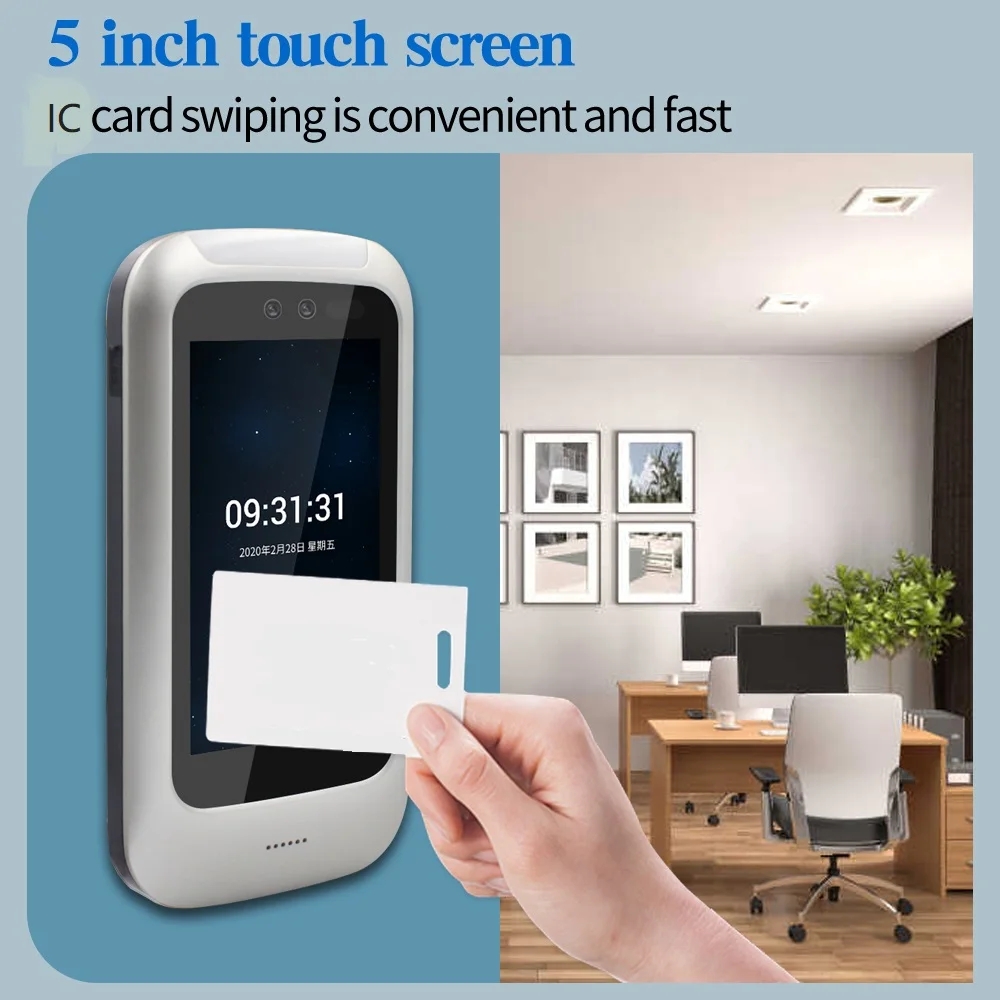 5 Inch WiFi TCP IP Face Recognition Touch Screen Attendance Device ...