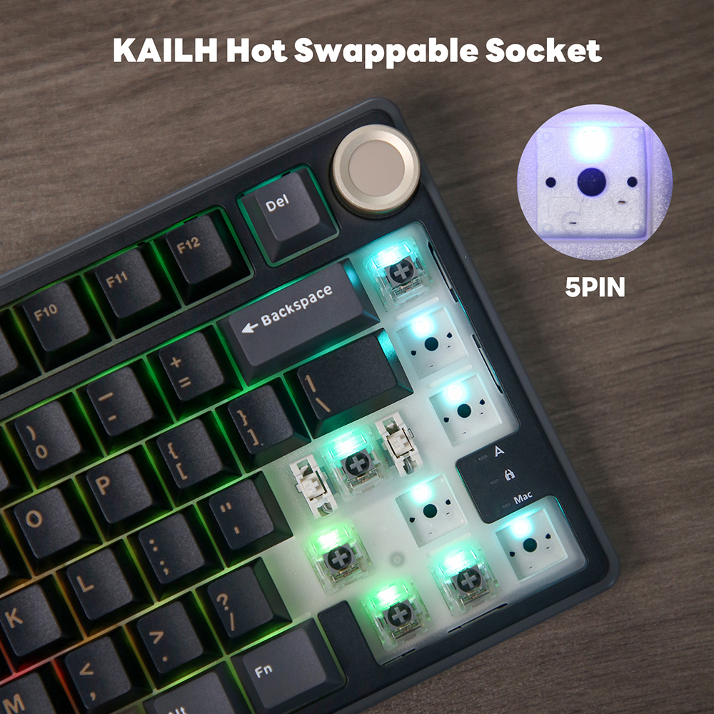 New RK Royal Kludge RKR75 Phantom 80 Key Gasket Wired Mechanical ...