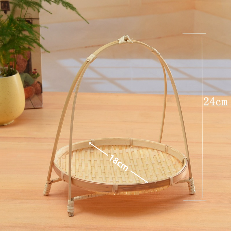 1/2/3 Layer Bamboo Food Serving Tray Food Display Tray Rack Rak Kuih ...