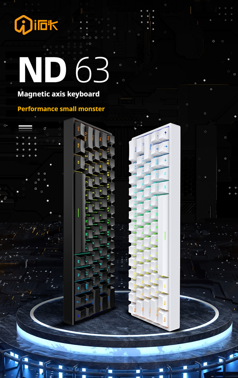 Irok ND63 PRO Magnetic axis mechanical keyboard 0 dead zone hot ...