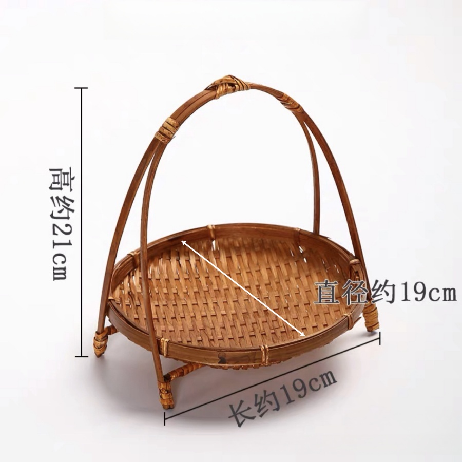1/2/3 Layer Bamboo Food Serving Tray Food Display Tray Rack Rak Kuih ...