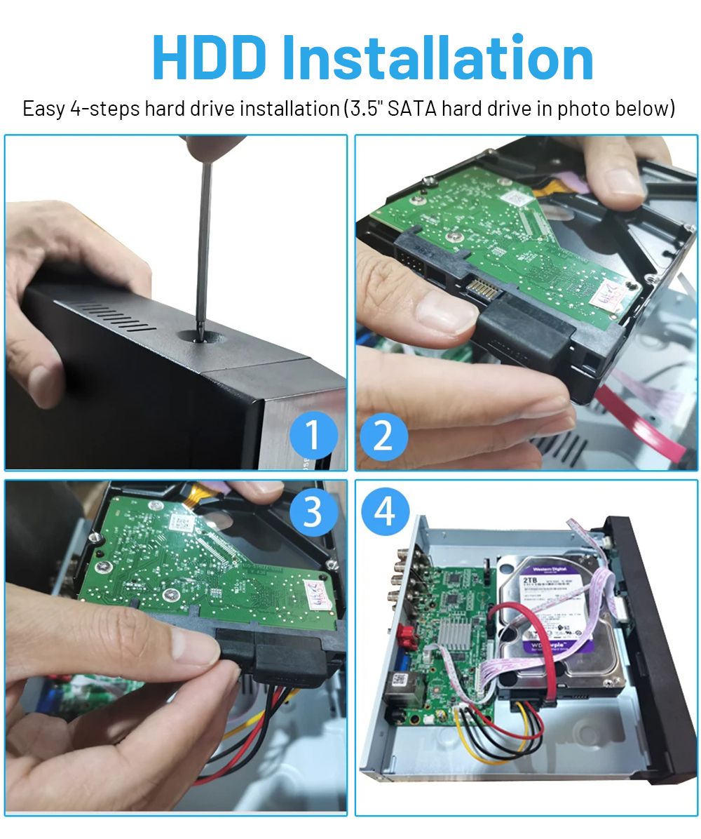 AHD 4K 8CH CCTV DVR Recorder 6 IN 1 Hybrid NVR DVR Security System 8MP ...