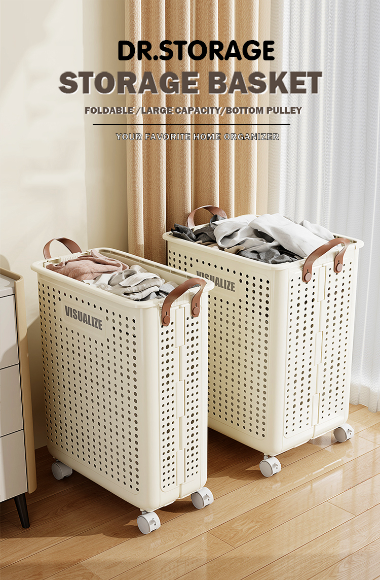 DR.STORAGE Foldable Laundry Basket Clothes Storage Basket Kotak Simpan ...