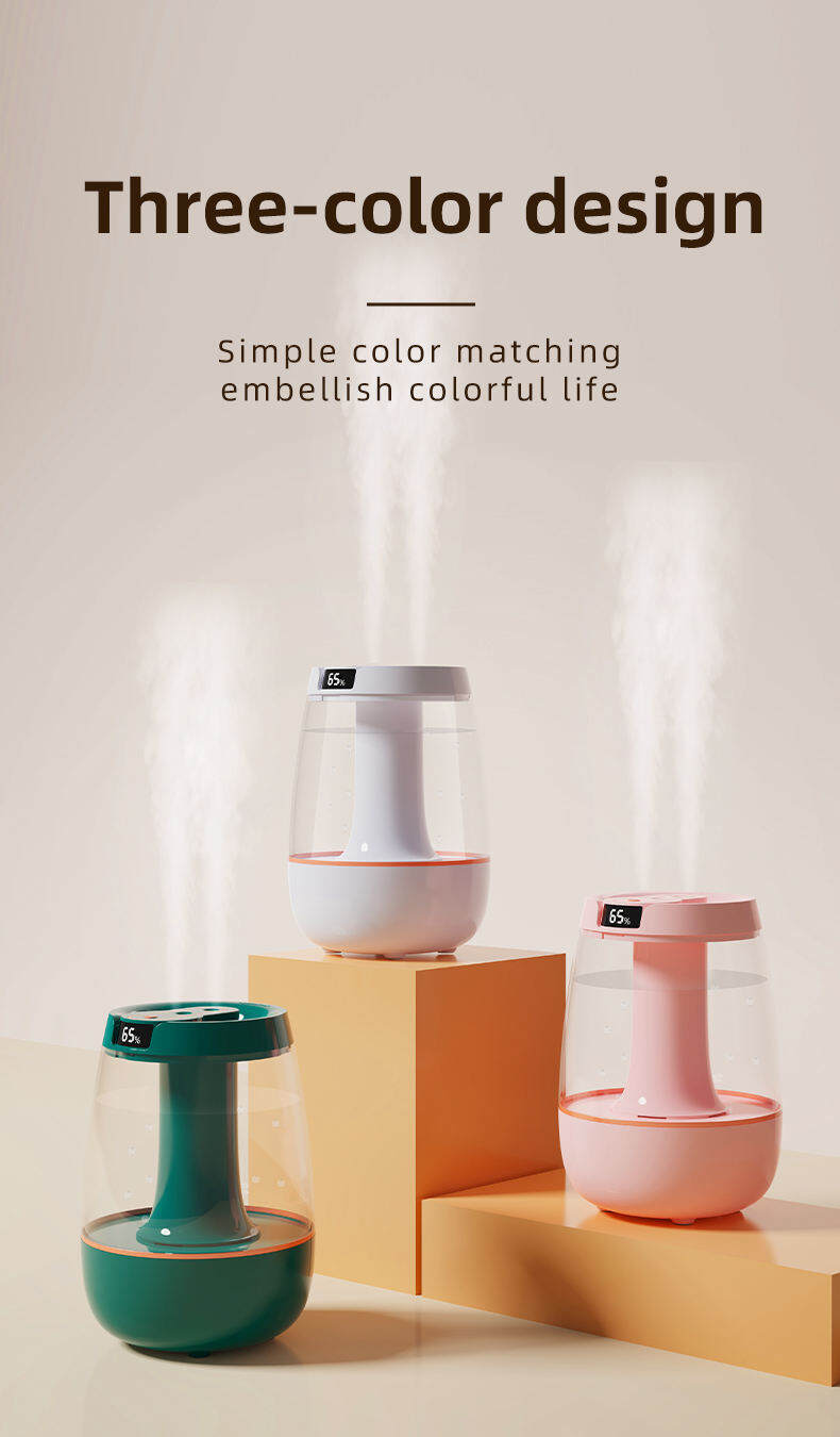 (1 year warranty) 3L Air Humidifier 3-Color Household Large Volume ...