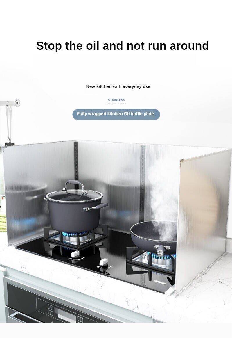 Ready Stock Kitchen oil baffle/stainless steel oil baffle/gas stove ...