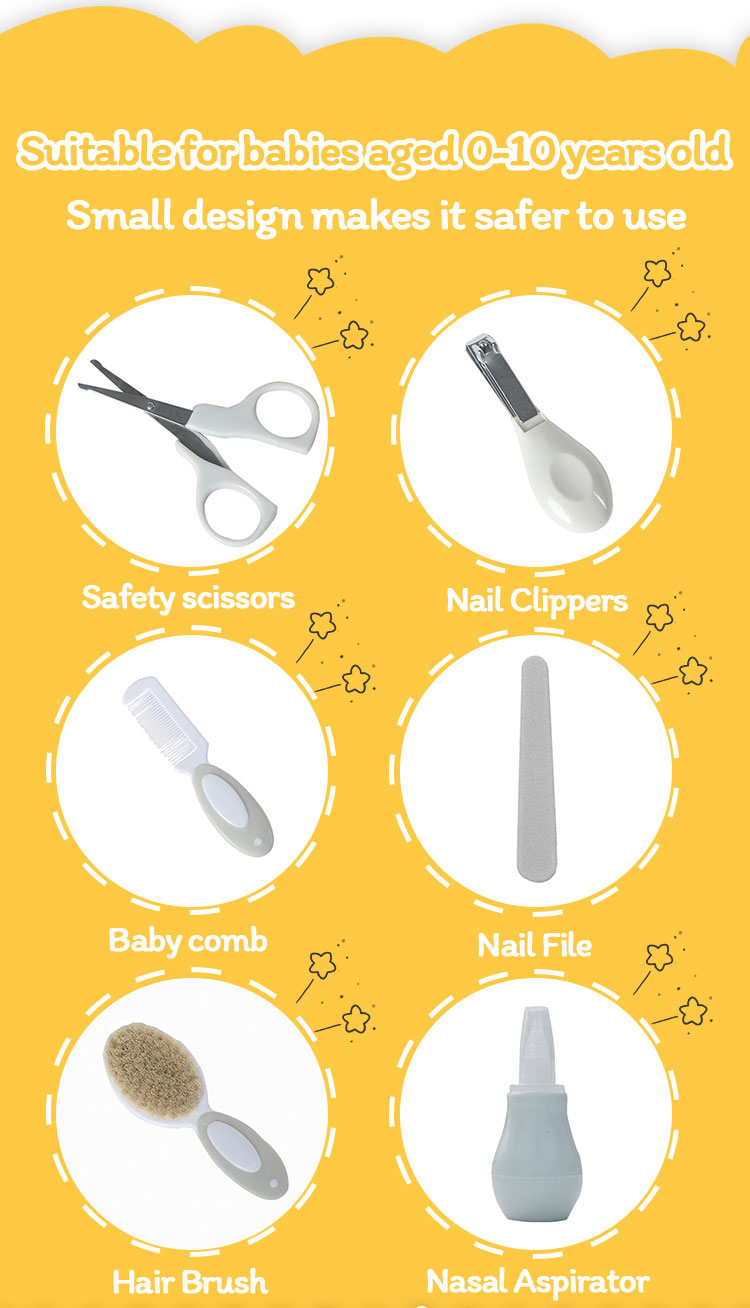 【MY Ready Stock】Baby Care Kit 6 Pcs Grooming Set with Pouch Nail ...