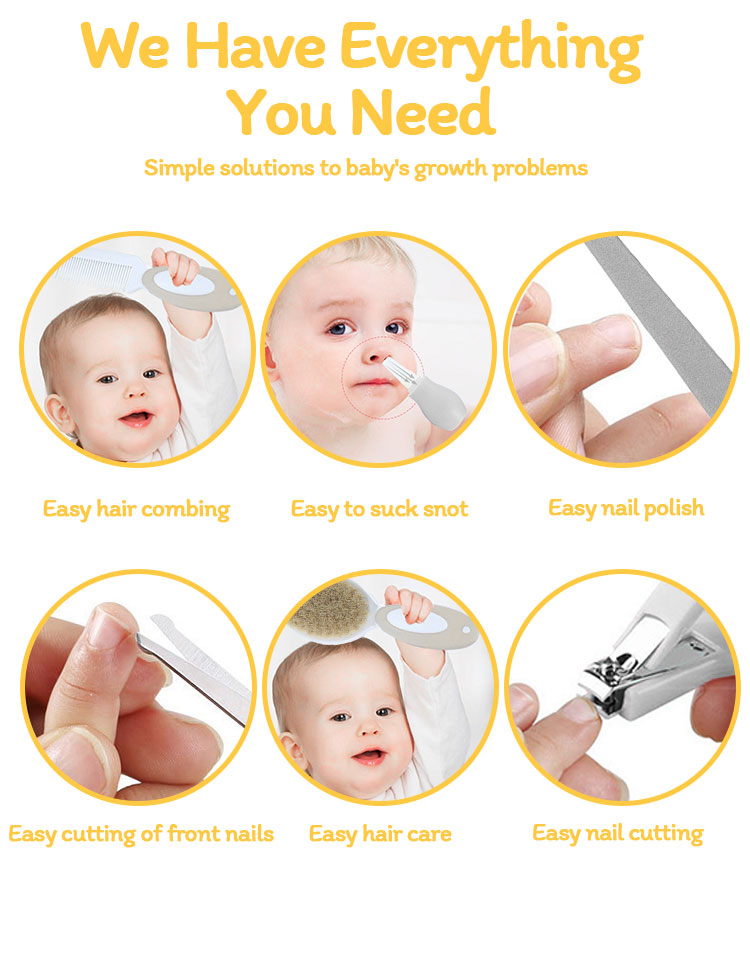 【MY Ready Stock】Baby Care Kit 6 Pcs Grooming Set with Pouch Nail ...