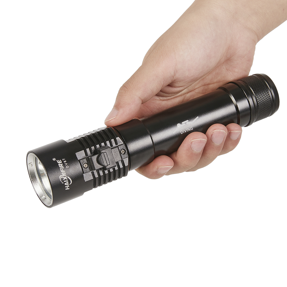 HaixnFire DV67 Ultra Long Life Scuba Diving Flashlight XHP70 LED 5000 ...