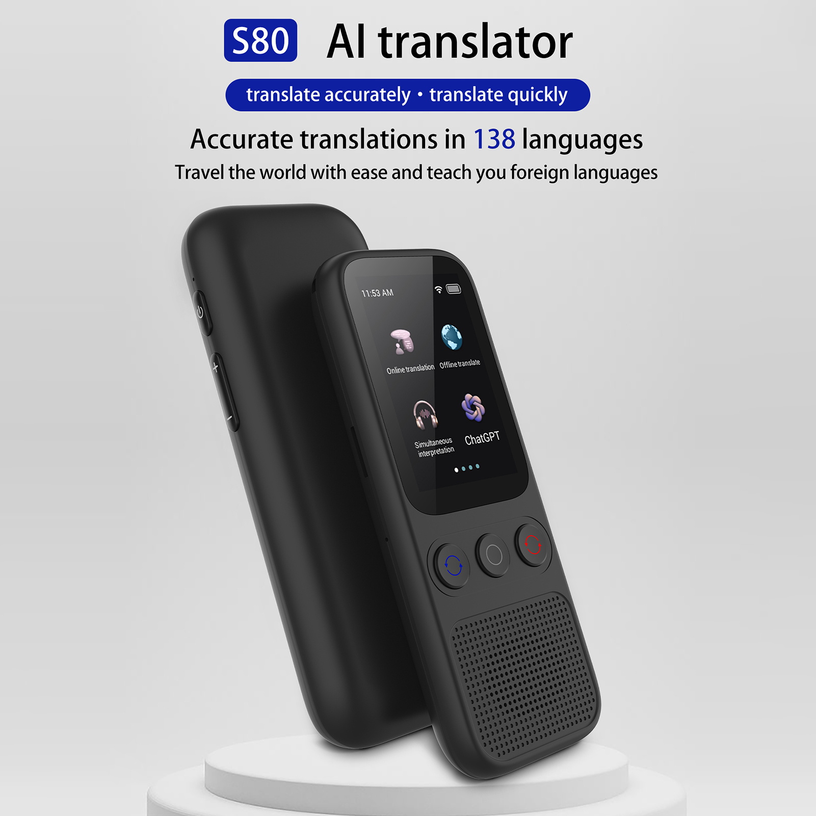 ⭐LOCAL⭐Portable Language Translator Device with 138 Languages Voice ...