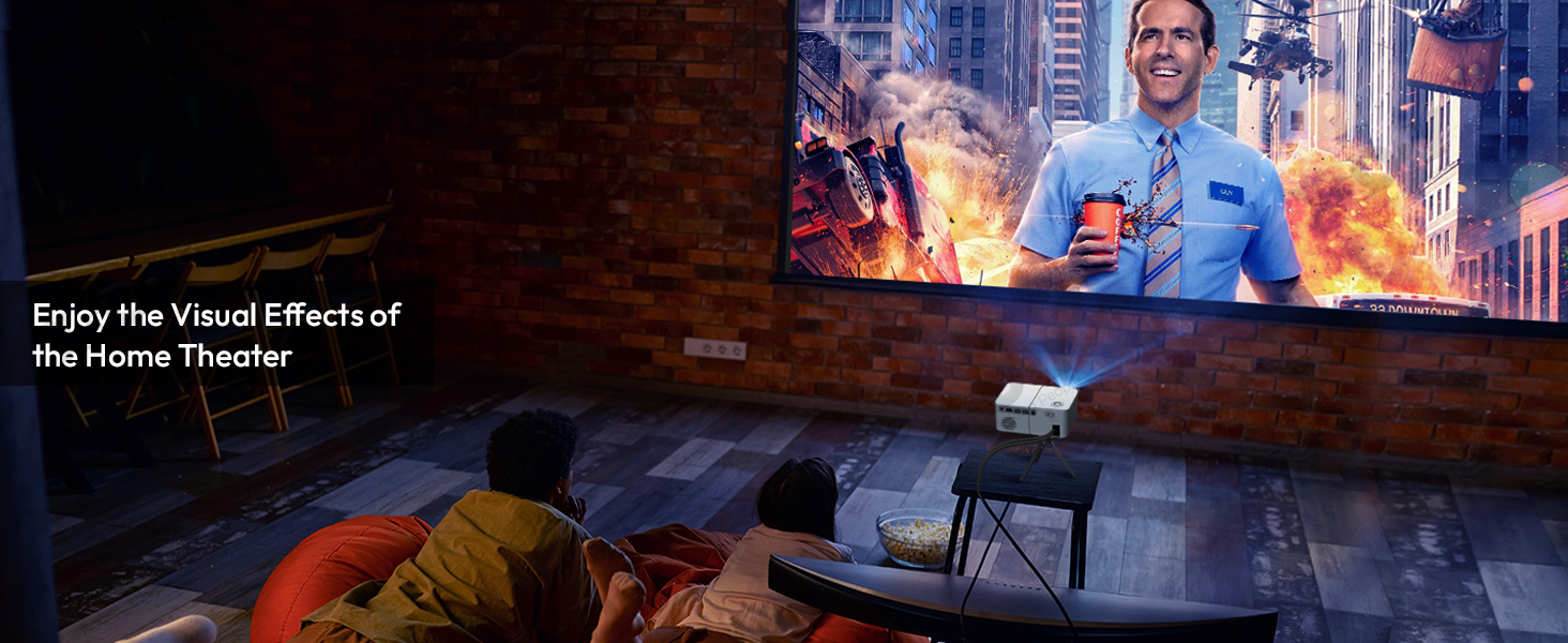 XGODY X2 Portable Smart Mini Projector 4K HD Android 12 Wireless Dual ...