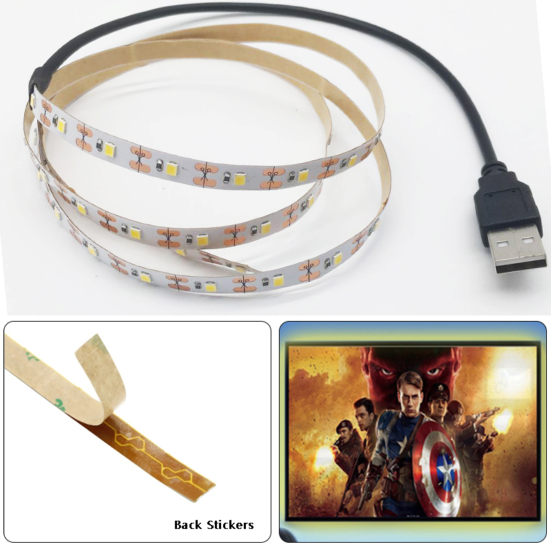 LED Strip Light 5V USB SMD 2835 LED TV Background Lighting LED Strip SMD 3528 DIY LED Flexible ...