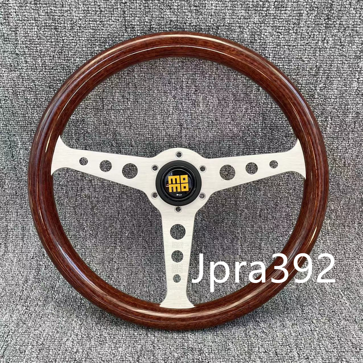 14-inch classic wooden steering wheel 340 mm with Momo logo | Shopee ...