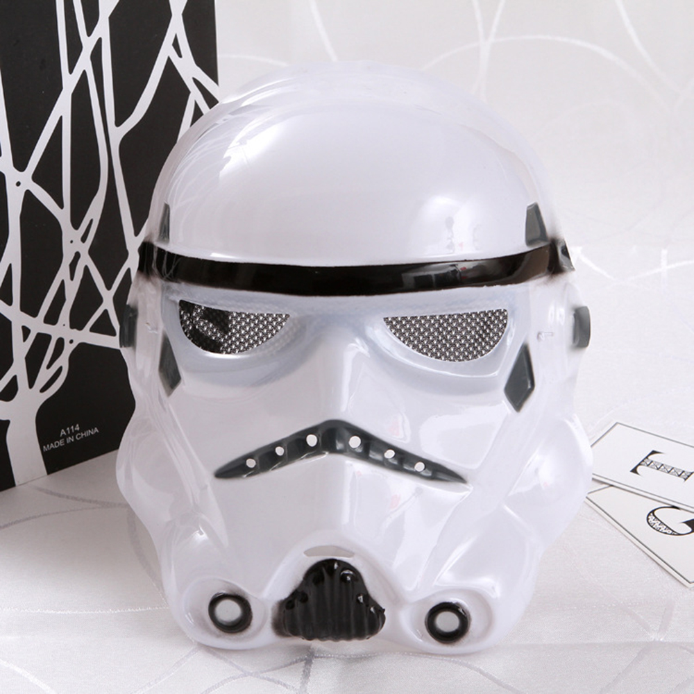 mask movie theme white soldier clone trooper black warrior mask star ...