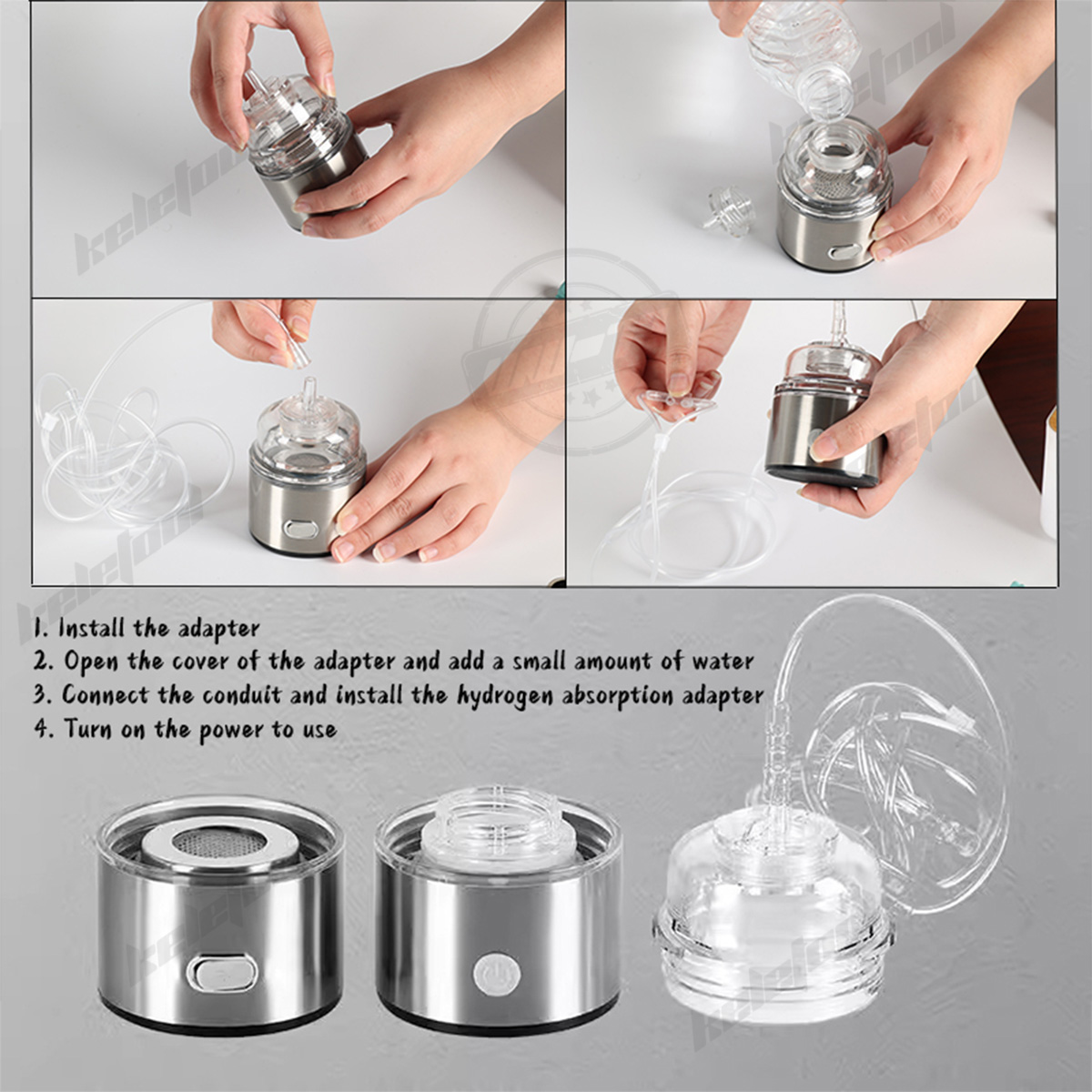 3in1 420ML Hydrogens Rich Water Bottle Cup Hydrogens Generator Water Maker Rechargeable Portable ...