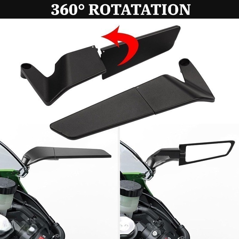 （READY STOCK）Aluminum Side Mirror Winglet Y15 Y16 Ex5 LC135 RS150 NVX ...