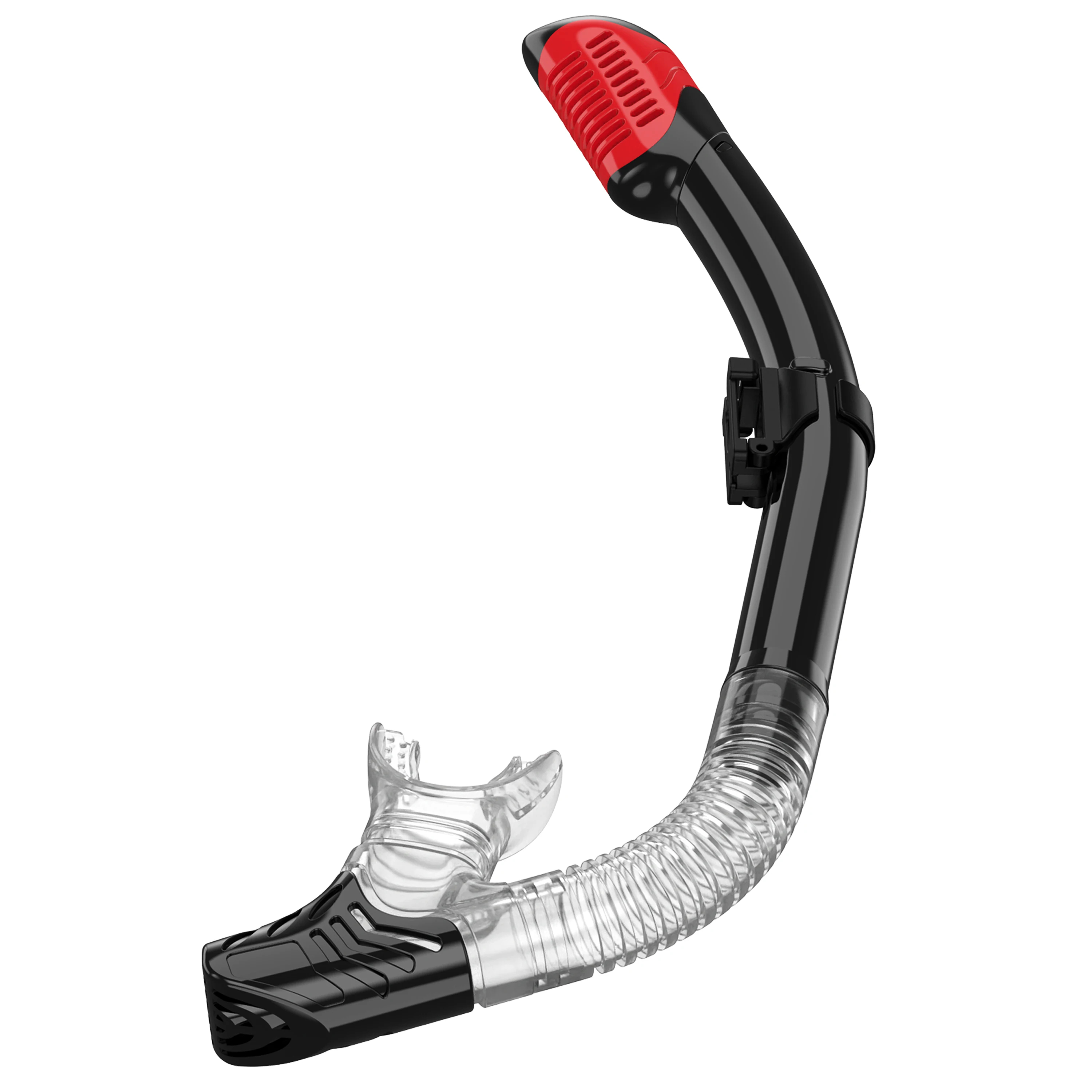 Dry Snorkel Tube Easy Breath Scuba Diving Splash Guard Top Valve ...