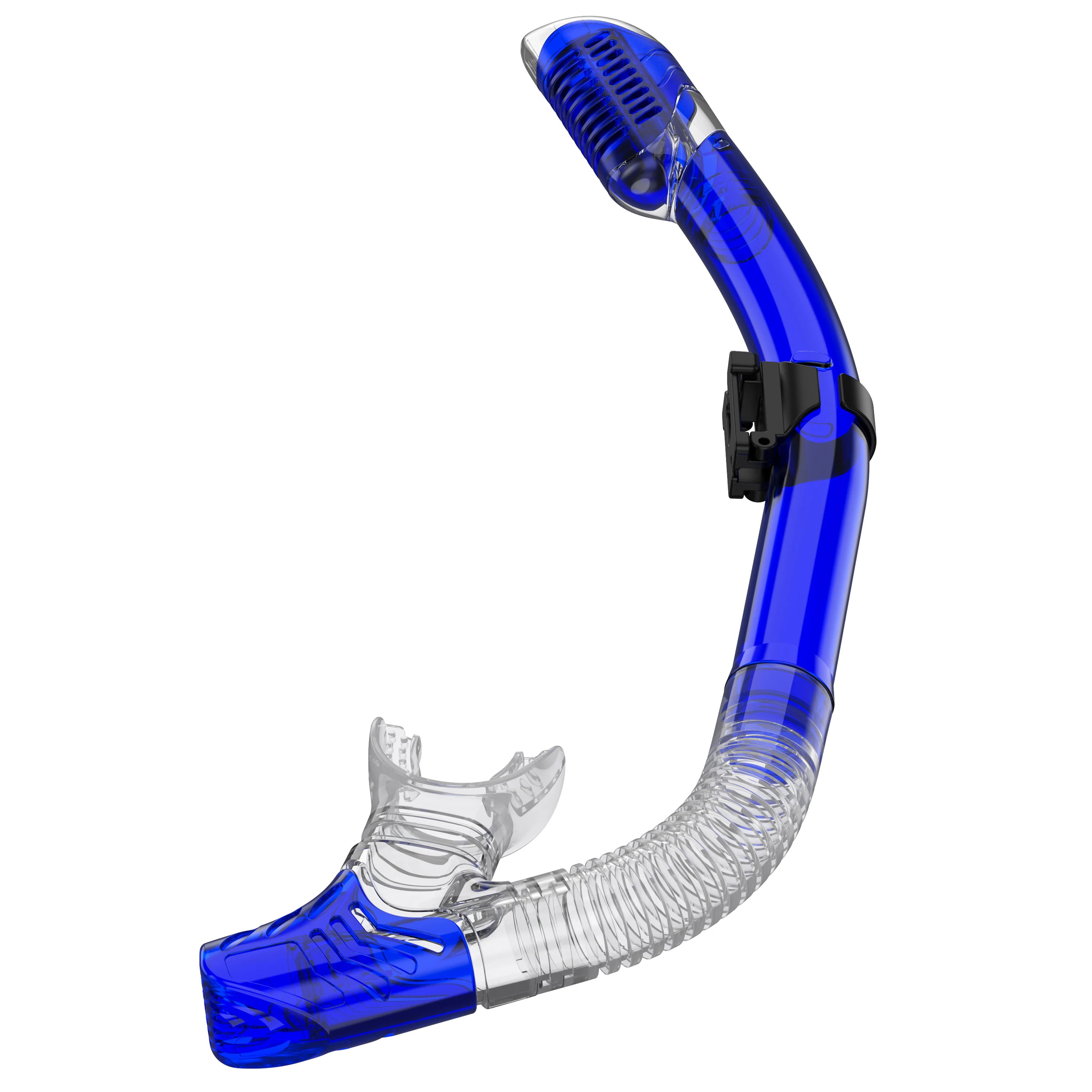 Dry Snorkel Tube Easy Breath Scuba Diving Splash Guard Top Valve ...