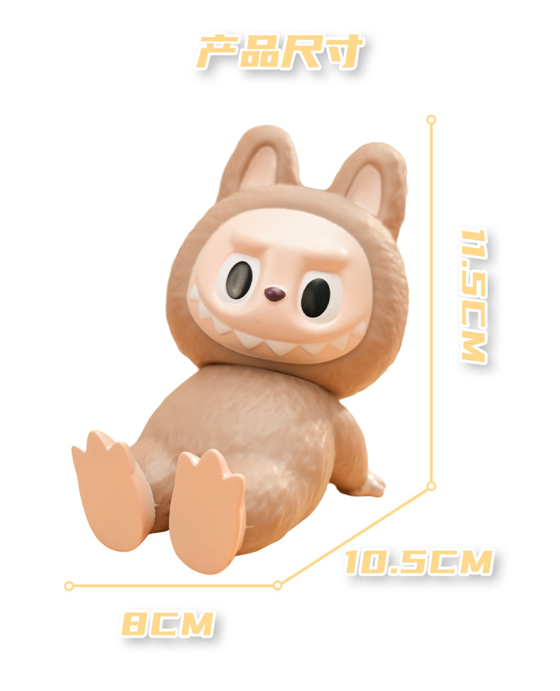 6pcs New Kawaii Labubu Phone Holder Labubu Figure Model Desktop ...