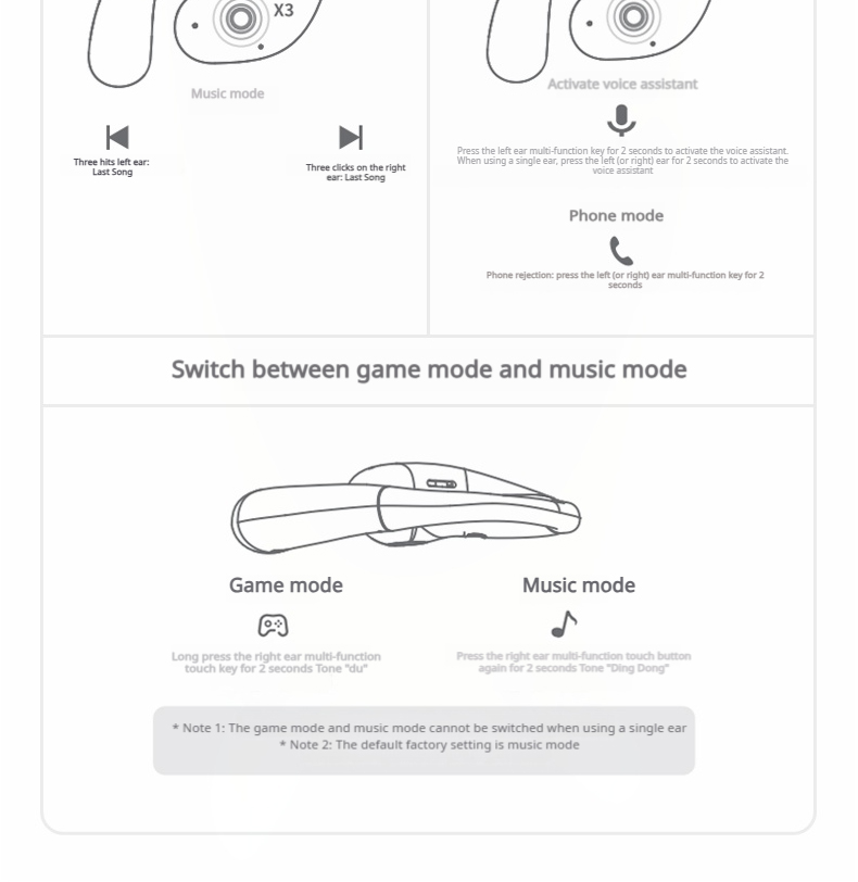 Lenovo Erazer X12 AI Translator Earbud Bluetooth Earphone OWS Open ...