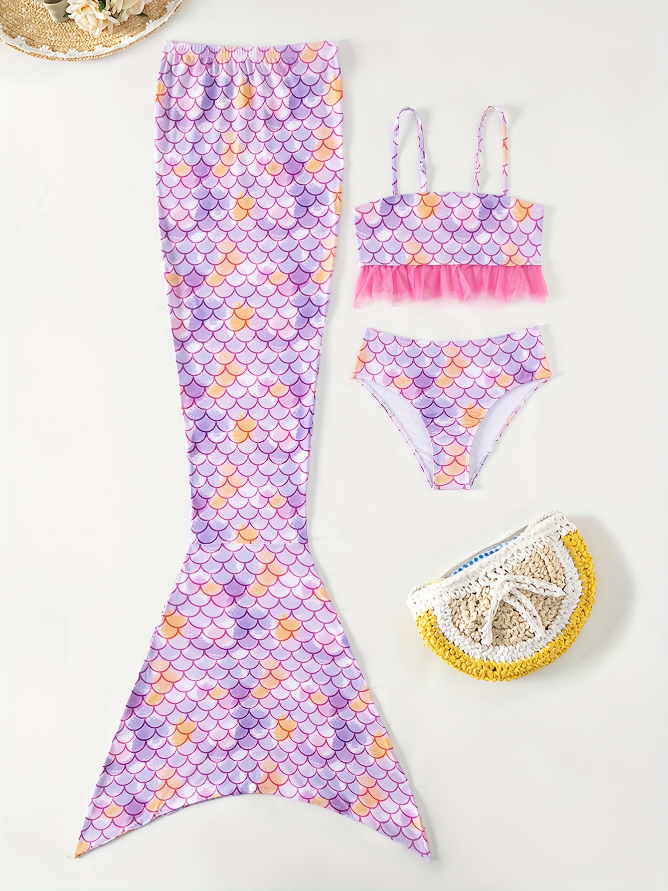 Mermaid Swimsuit Split Fish Tail Children Hot Spring Swimsuit Girls ...