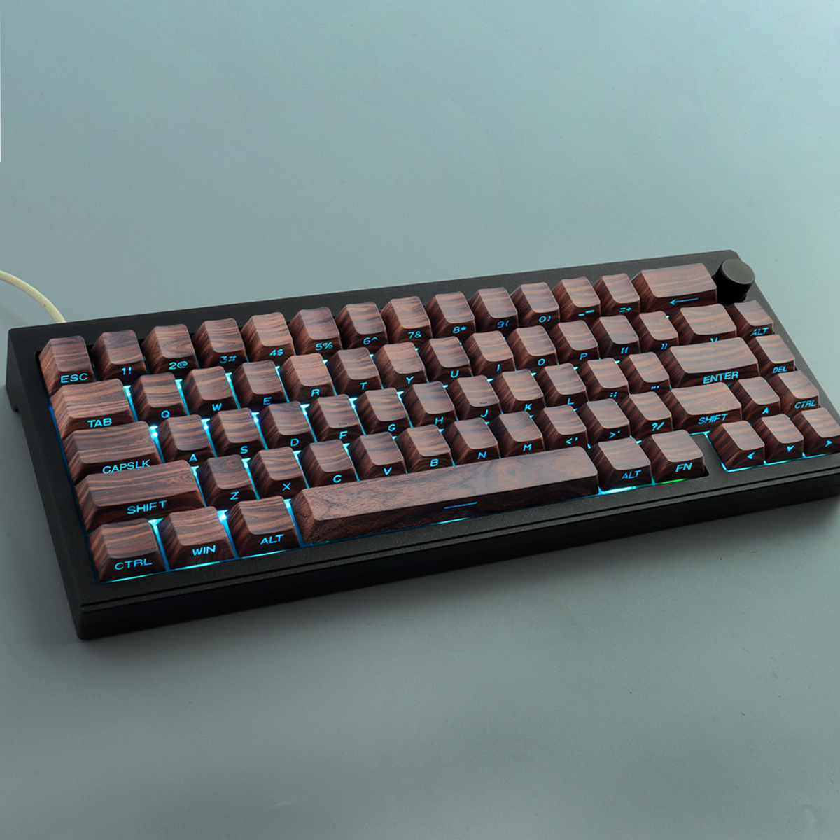 Wood grain side transparent keycap 136 key PBT CHERRY Two-color molding ...