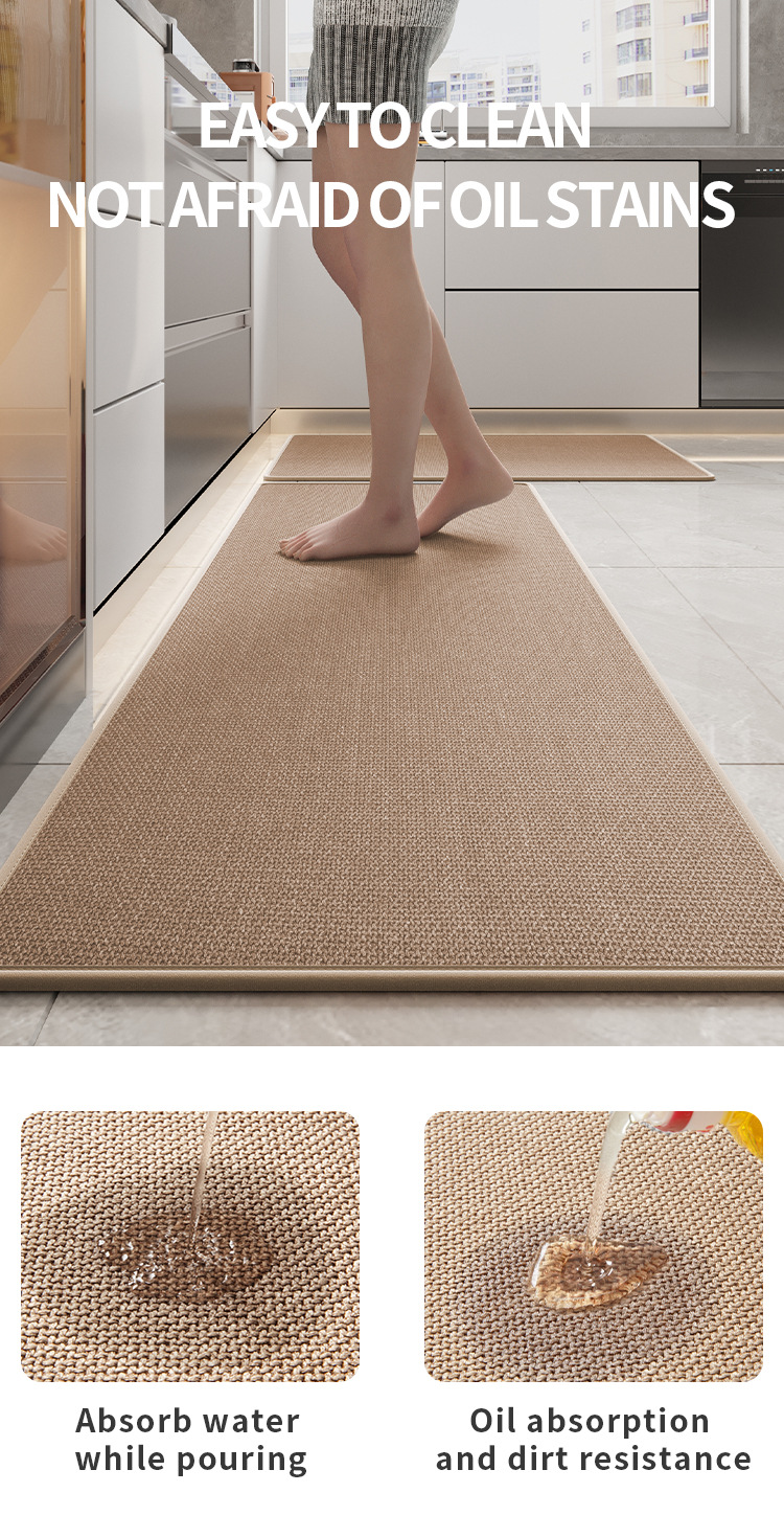 Woven Kitchen Mat Non Slip Absorbent Kitchen Floor Mat Wear Kitchen ...