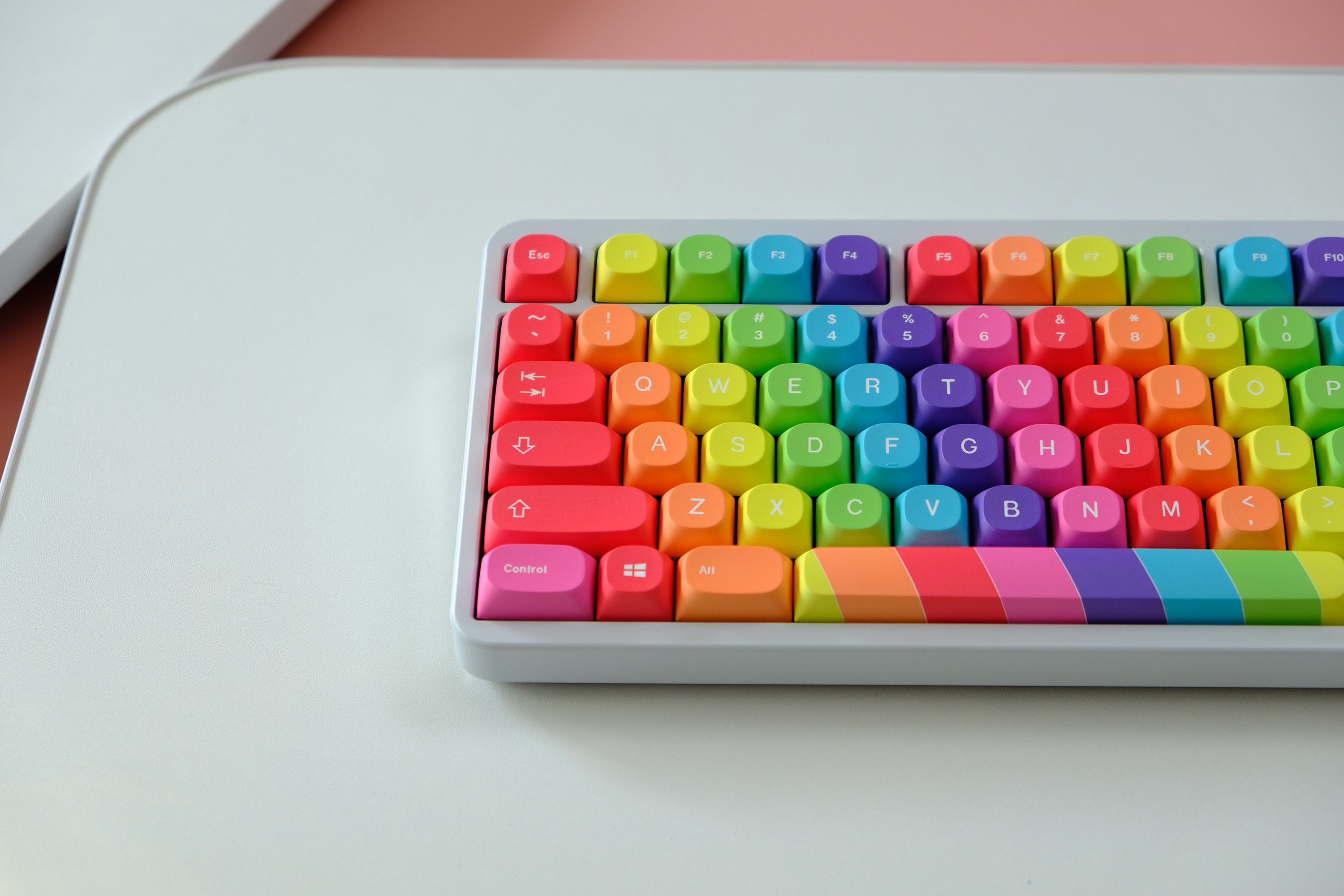 MA Profile GMK Rainbow Keycaps Bright Gradient KeyCap PBT Dye ...