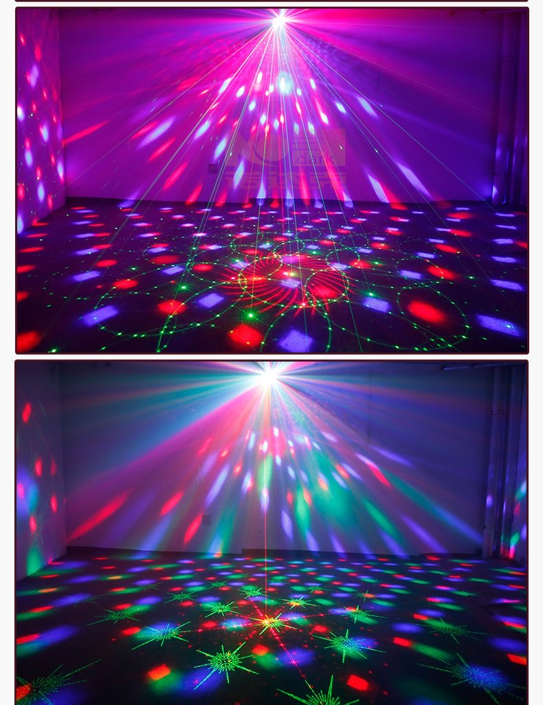 【Laser+LED+water 】120 Patterns Party Light Disco Ball Light Dj Light ...