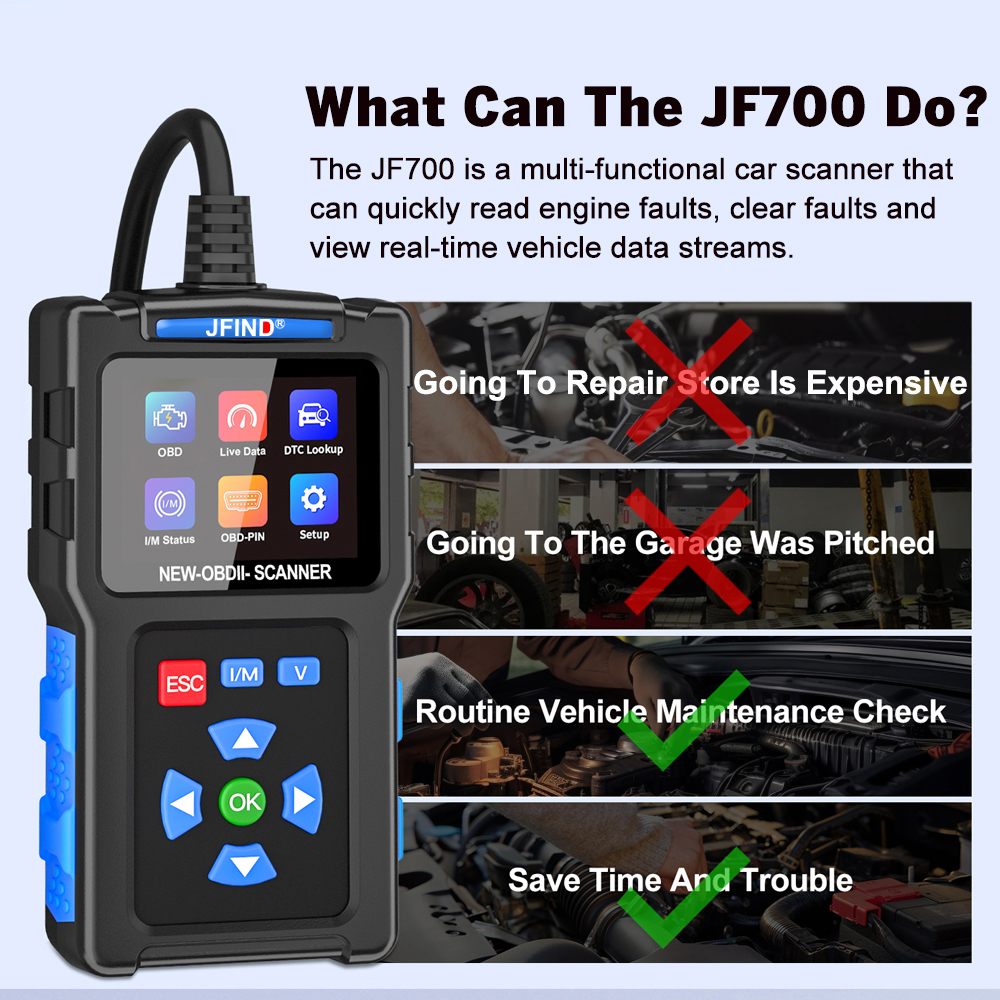 [Melayu Menu] JFIND JF700 Car & Motorcycle OBD2 Scanner for Perodua ...