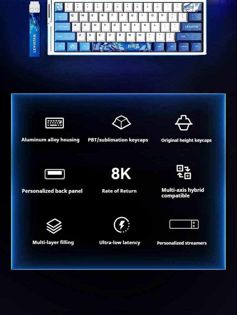 ATK Lev Edge 60He Aluminum alloy magnetic axis mechanical keyboard, 8k ...