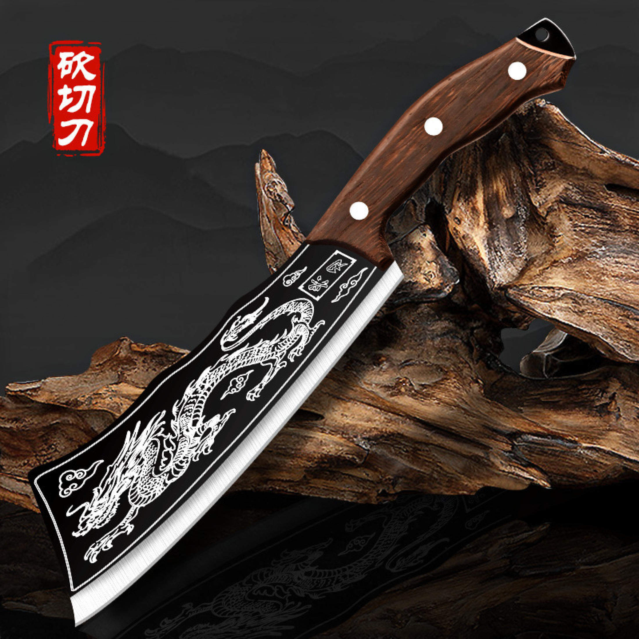 Dragon Machete Chopper Chopping Knife Sharp Hand-Forged Knife Household ...