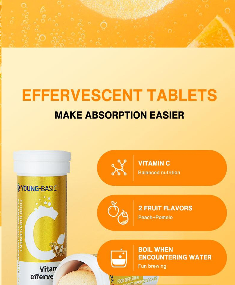 999 Vitamin C Effervescent Tablet Ascorbic Acid Resist Fatigue Improve ...