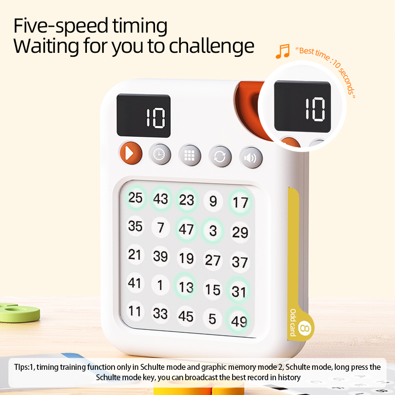 Handheld Game for Kids 6-12, Schulte Grid Focus Trainer, Attention ...