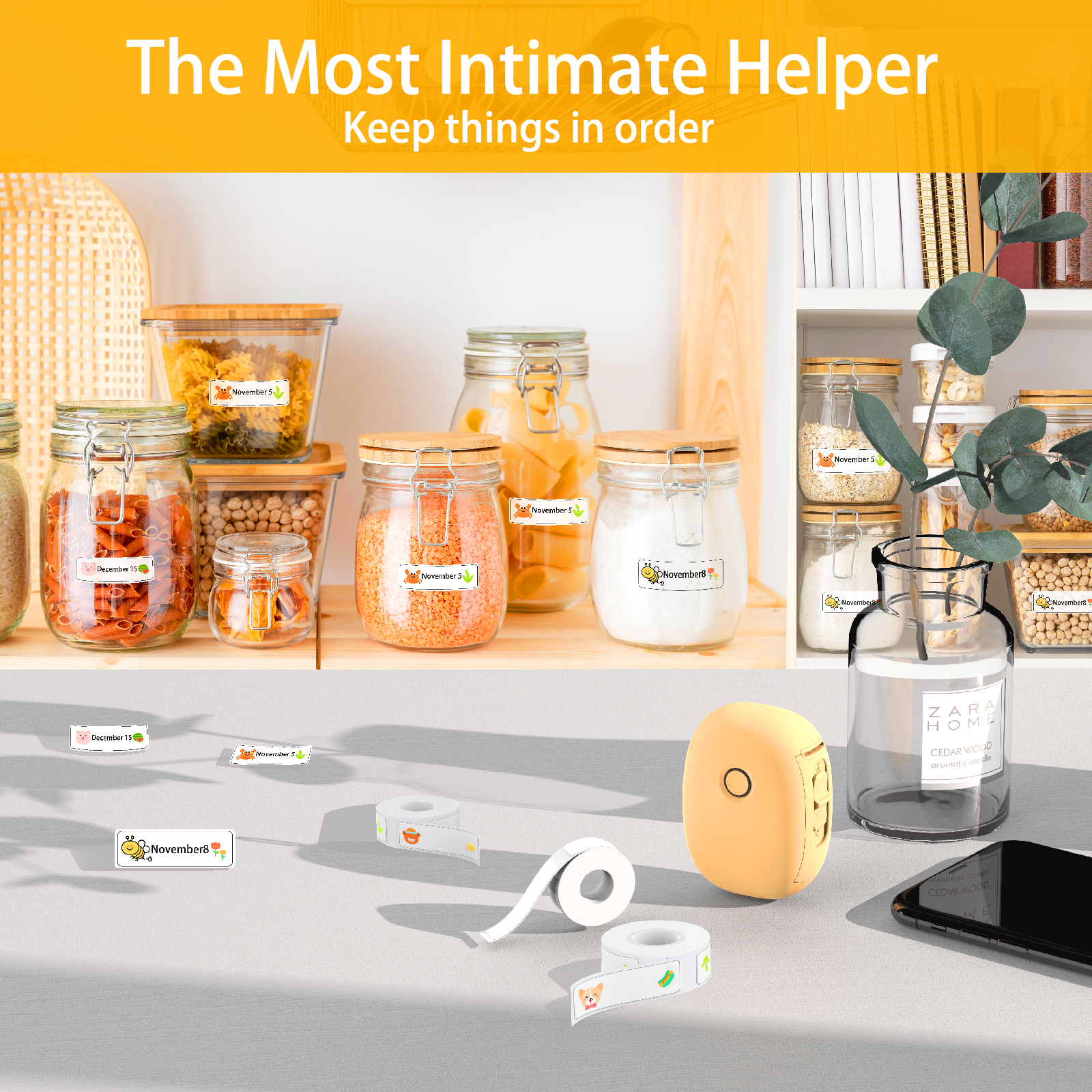 Inkless Thermal Printer L13 Portable Label Printer Bluetooth Wireless ...