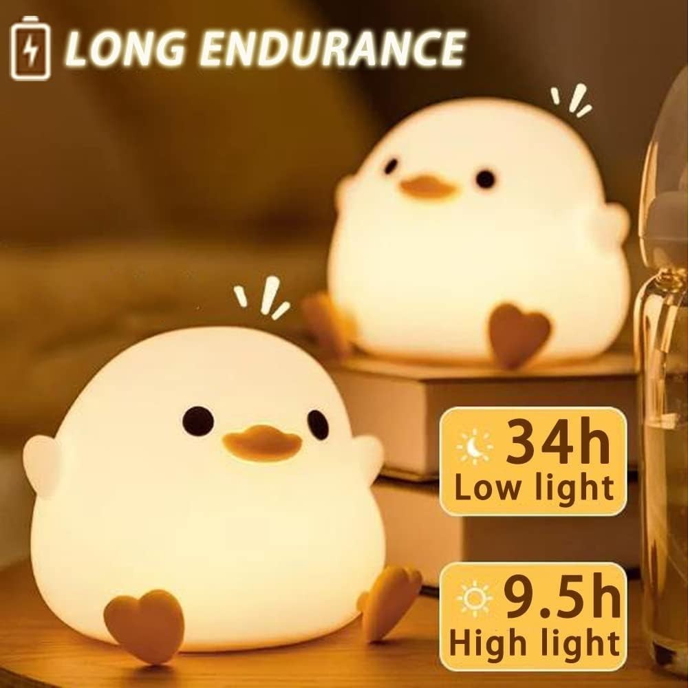 Actver.Cute Bean Duck LED Night Light Cartoon duck light lamp USB ...